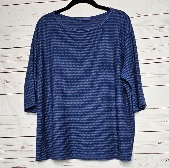 cut loose | Tops | Cut Loose Blue Striped Linen Blend Top | Poshmark
